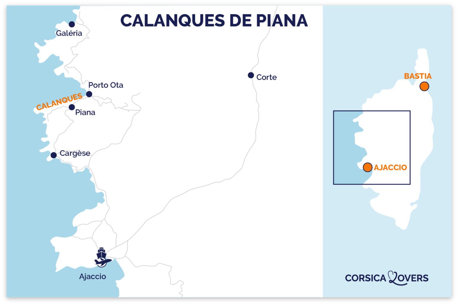 Visiter les calanques de Piana (Corse): bateau, route, randonnées